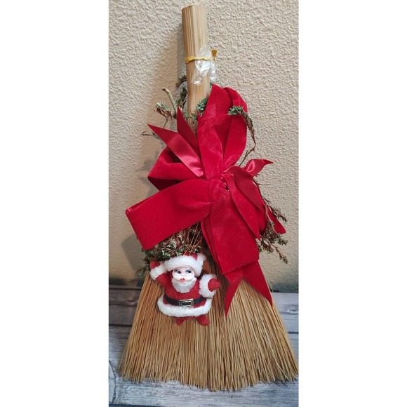unbranded | Holiday | Vintage Christmas Straw Broom Door Decoration ...